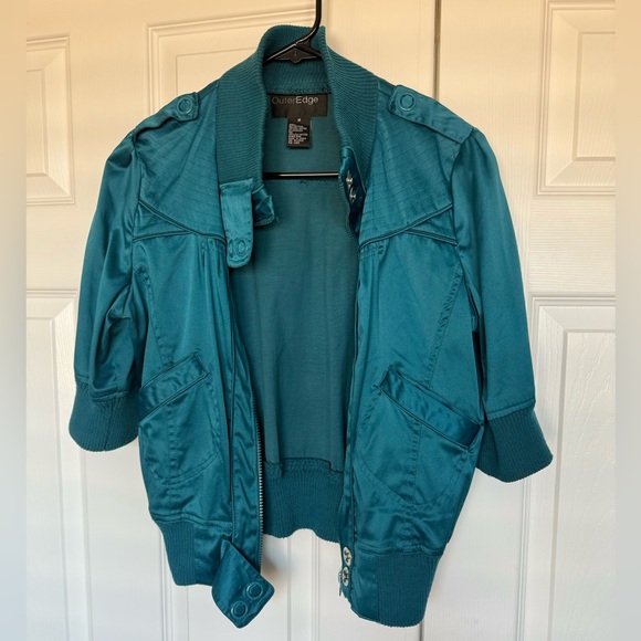 Outer Edge | Jackets & Coats | Retro Teal Jacket | Poshmark